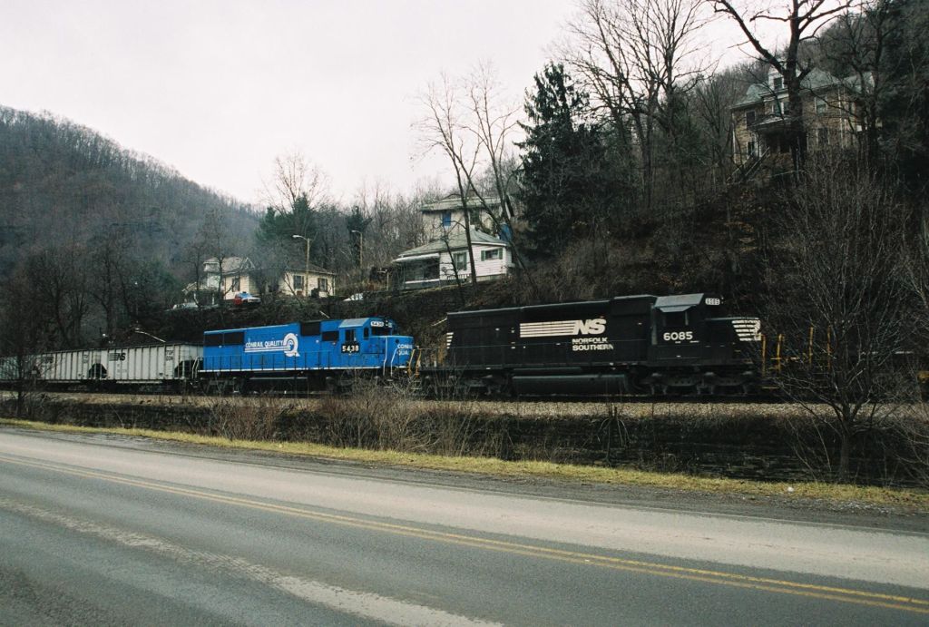 NS 6085 and 5438 charge uphill